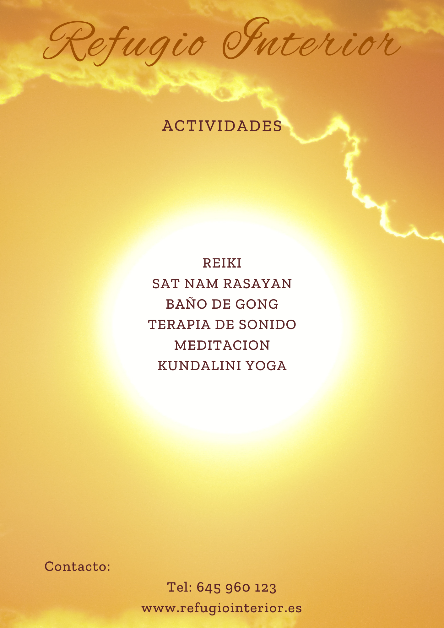 Actividades - El Refugio Interior